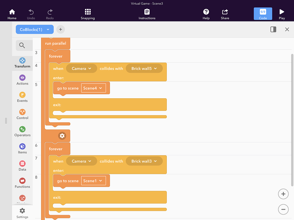 Trouble with Collide Code - CoBlocks - Delightex Forum