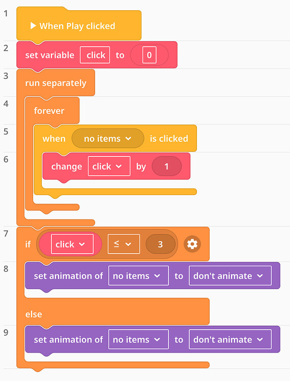 Change animation based on variable (number of clicks) - CoBlocks ...