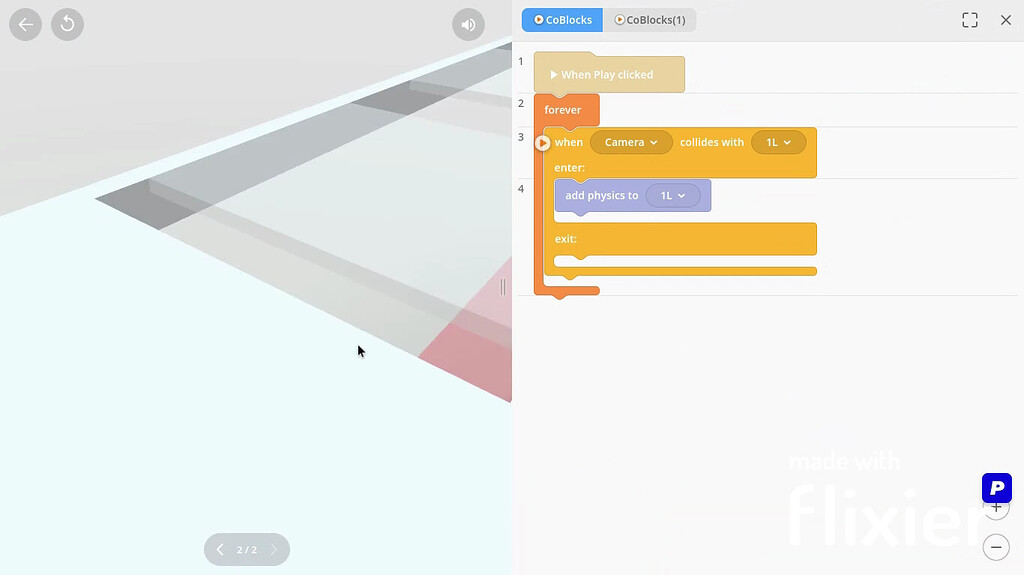 Physics on collision not working - CoBlocks - Delightex Forum