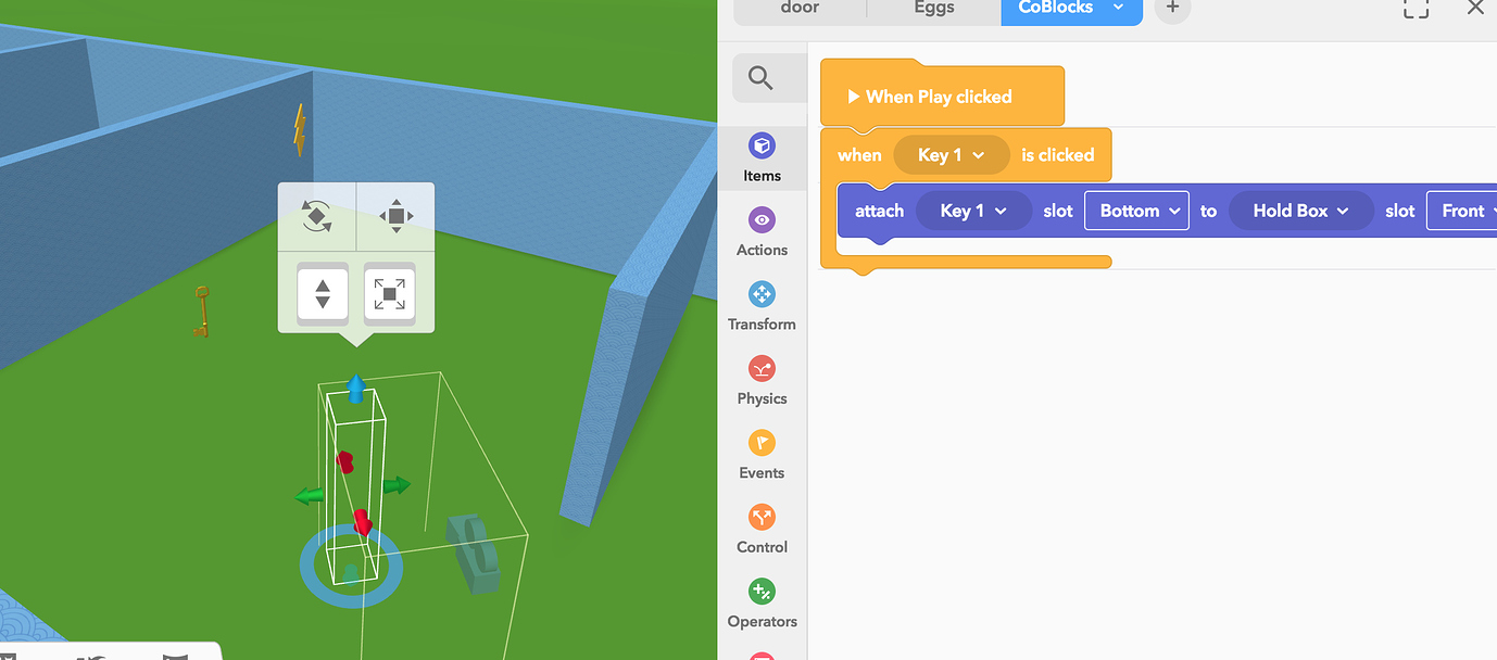 Attaching Items to Camera using CoBlocks - Coding - Delightex Forum