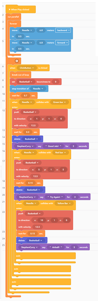 Help with Run Parallel involving Collisions - CoBlocks - Delightex Edu Forum